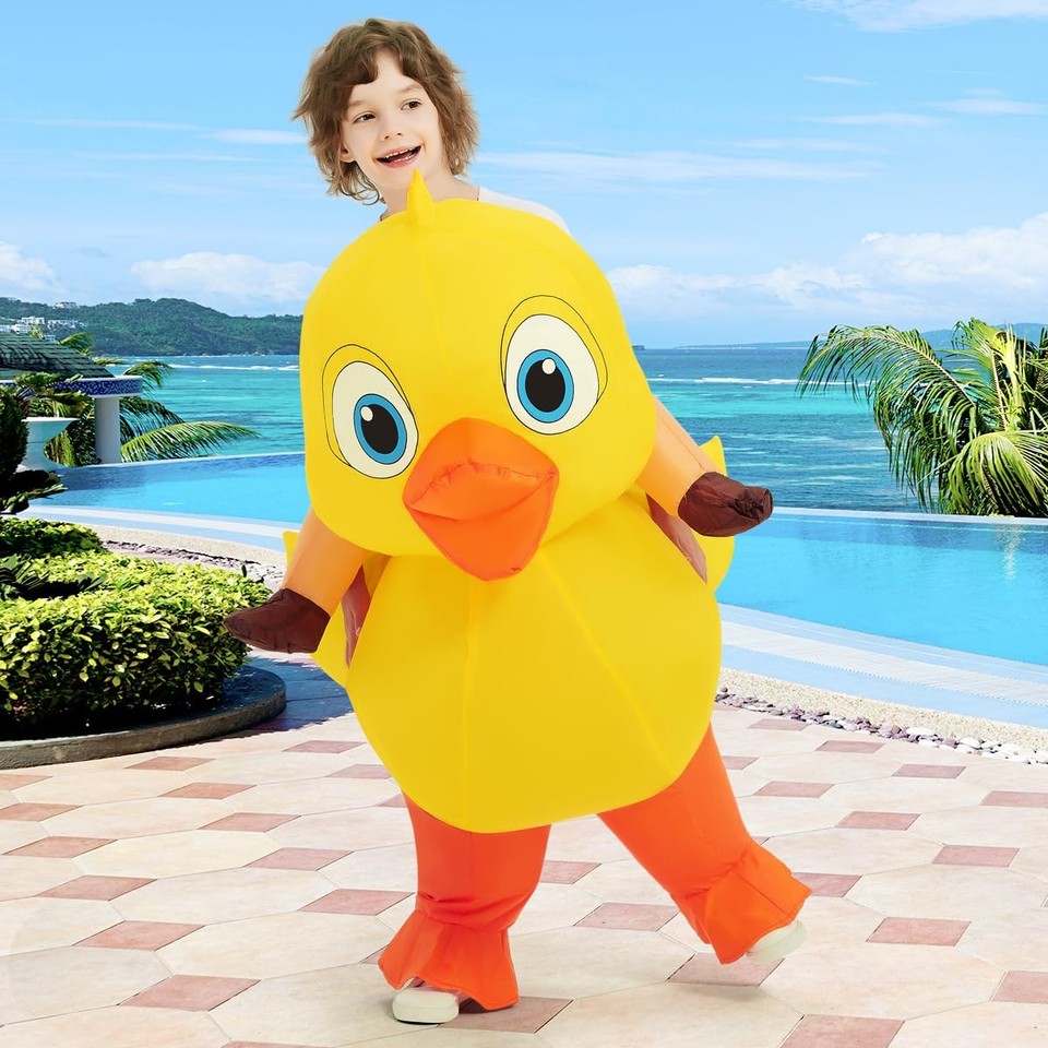 Inflatable Duck Costume Kids Inflatable Costume Cute Blow Up Party ...