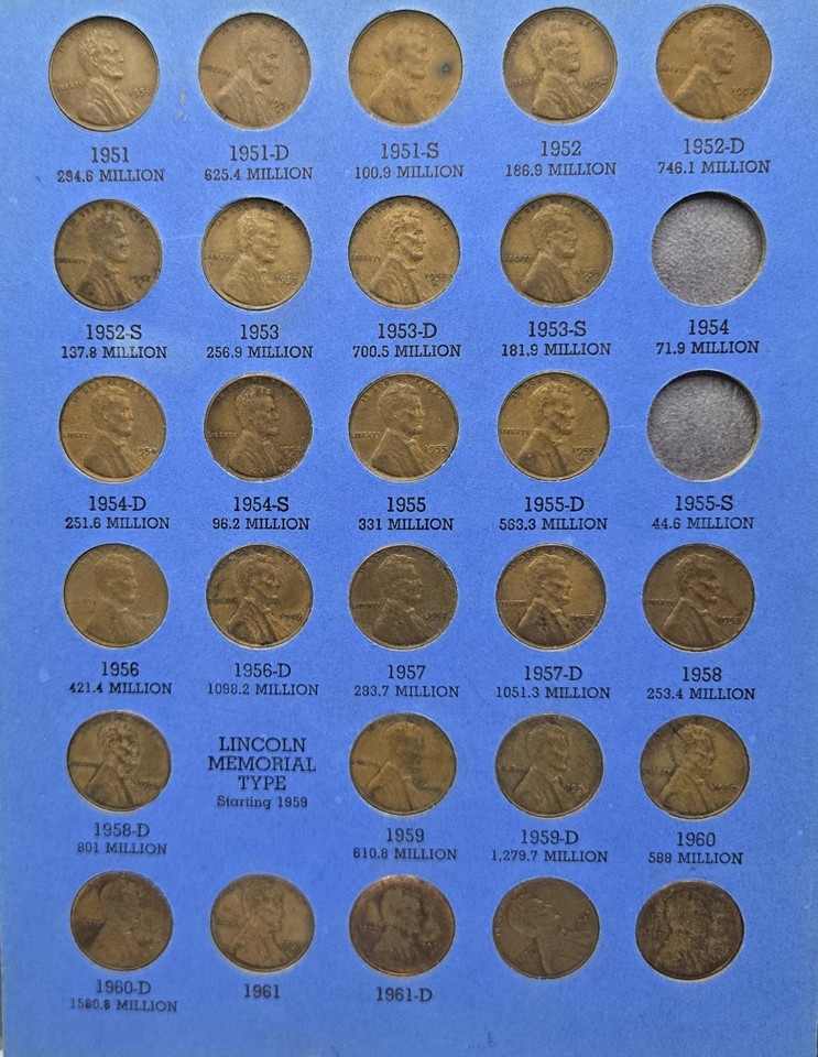8 Coin Collection books partially filled including silver coins | eBay