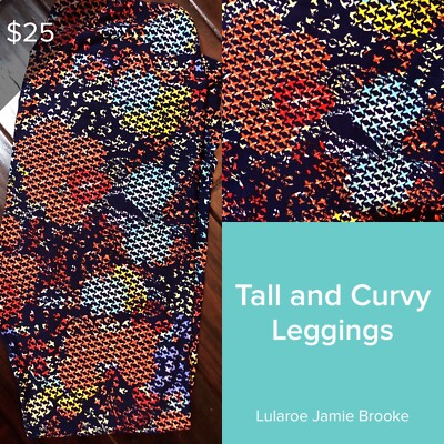 NWT LuLaRoe Tall & Curvy TC Leggings Digital Roses Floral *Rare Unicorn ...