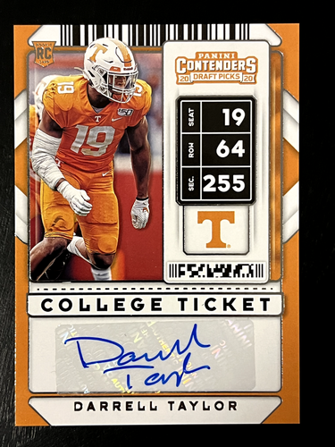 Darrell Taylor 2020 Panini Contenders Draft Picks Auto Autograph Bears ...