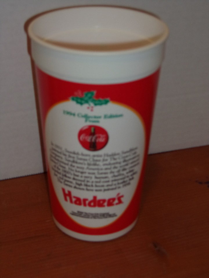 Vintage Coca Cola Hardee's Promo Cup 1994 Santa 90s Christmas | eBay