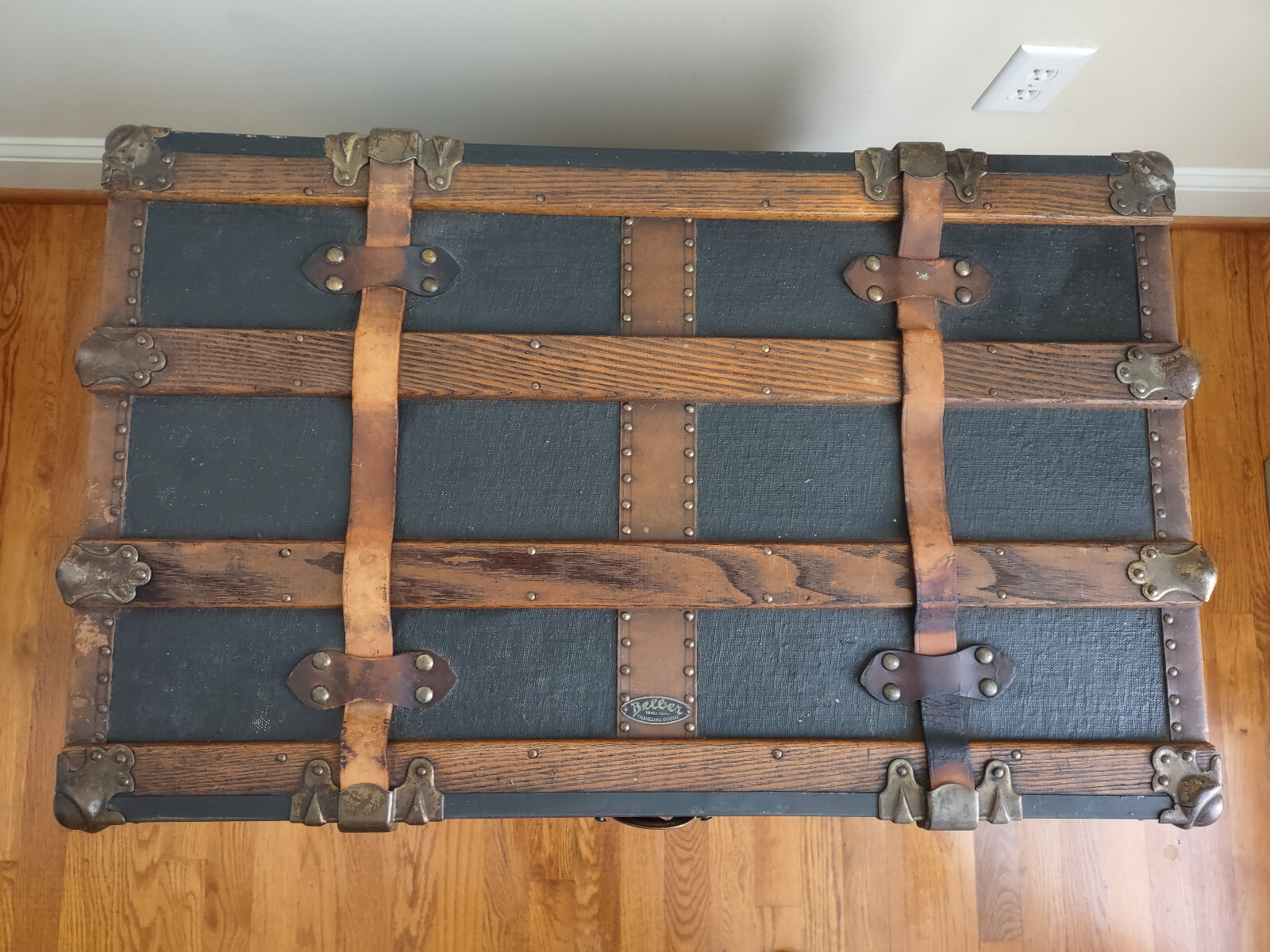 Vintage Belber Traveling Trunk with original inserts. | eBay