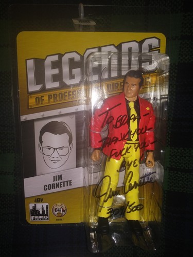 Jim Cornette Signed Autograph 2016 Figures Toy Co. Legends of Wrestling ...