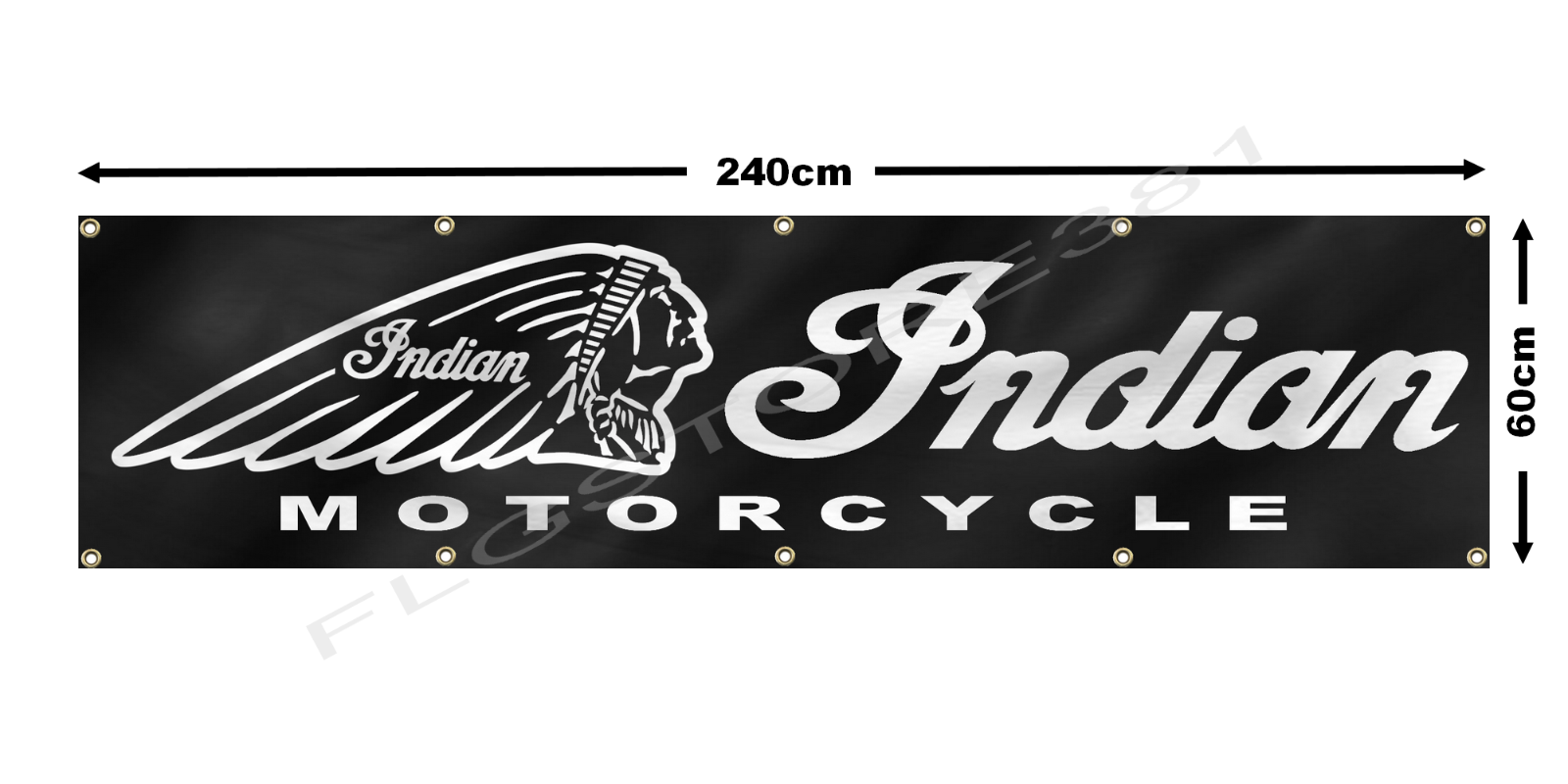 Indian Motorcycle Banner Flag 2x8Ft Roadster Moto Garage Wall Decor ...