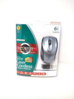 Logitech V450 Cordless Laser Precision Mouse for Notebooks Sealed Brand ...