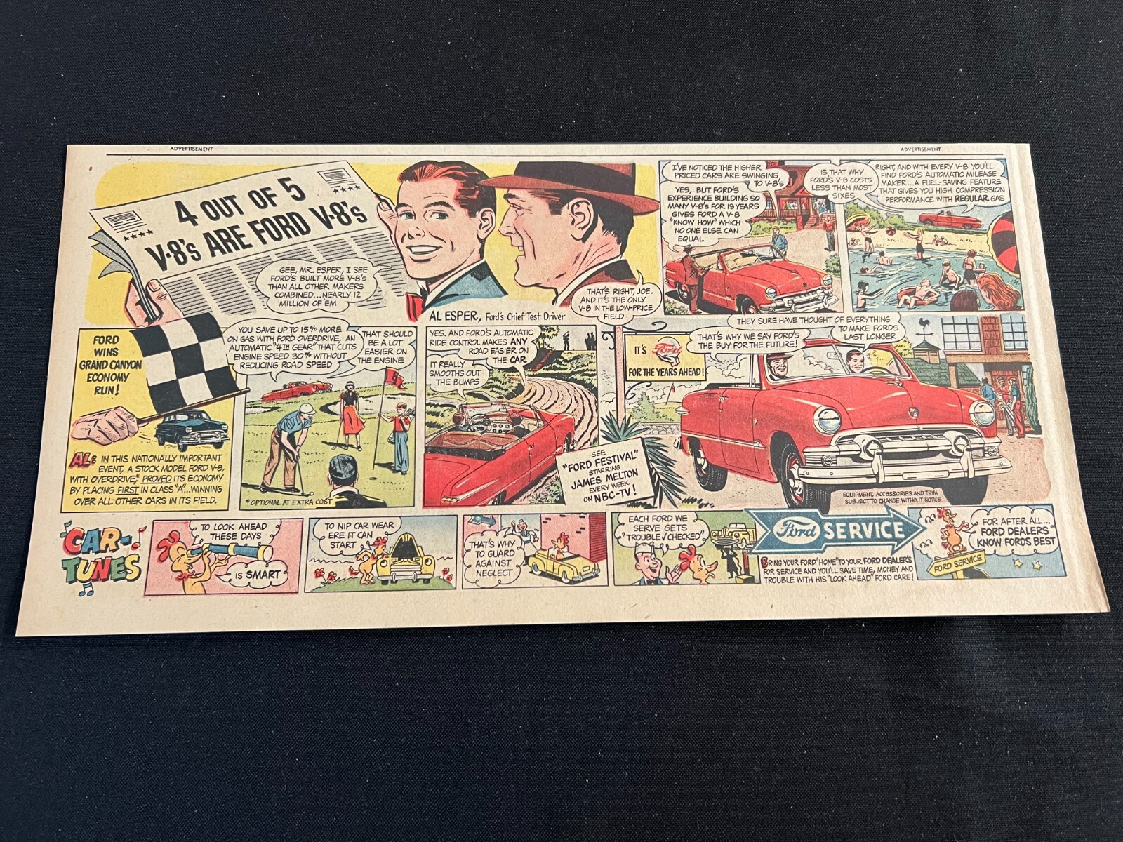 #08 FORD MOTORS Lot of 6 Sunday Comics Section Advertisements 1951 | eBay