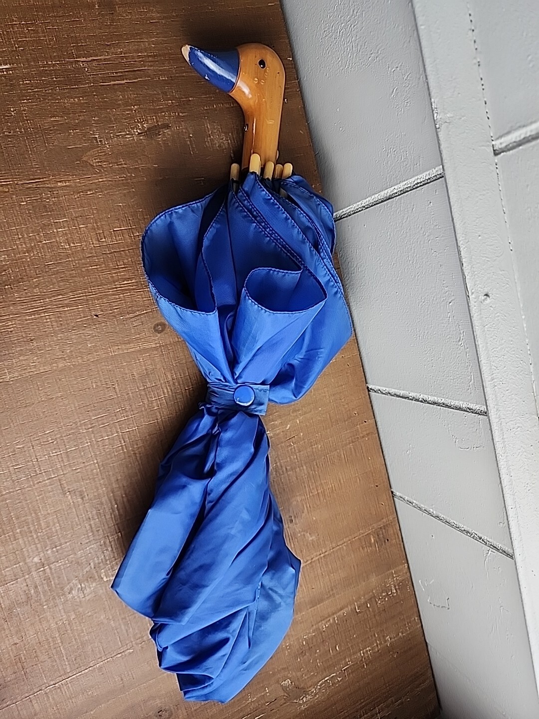 Vintage Wood Duck/Goose Head Handle/Grip Umbrella Aut… - Gem