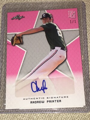 ANDREW PAINTER 2020 LEAF PERFECT GAME Pink Blank Back AUTOGRAPH #1/1 ...