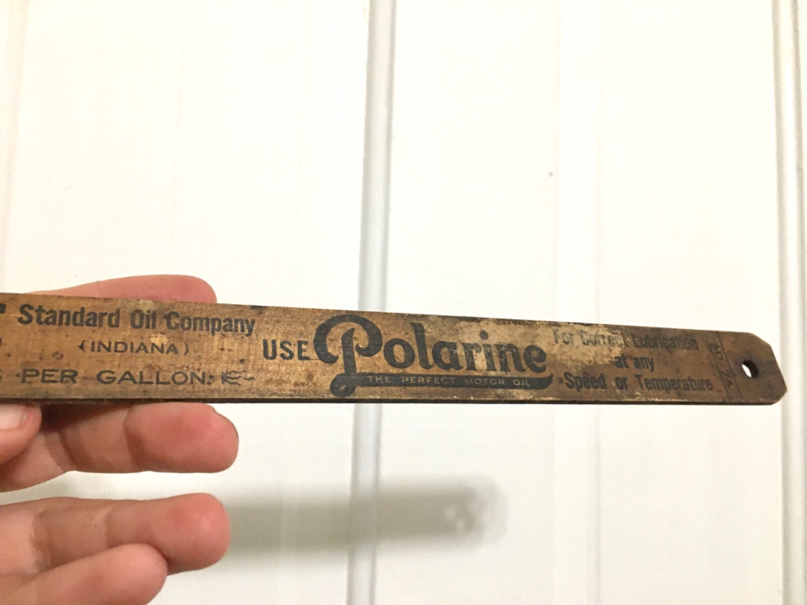 Vtg Antique Red Crown Standard Oil Gasoline Wooden Gas Gauge Stick ...