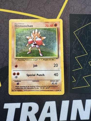 Pokémon Card Hitmonchan Base Set 7/102 Holo Unlimited Rare 123🔥HP🔥 | eBay