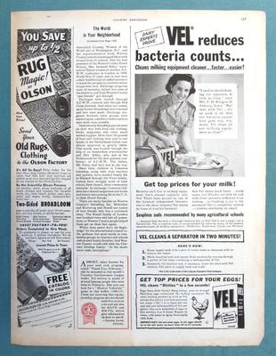 Original 1950 VEL Soap Ad Photo Endorsed by Mrs. F H Rittgers of Ankeny ...