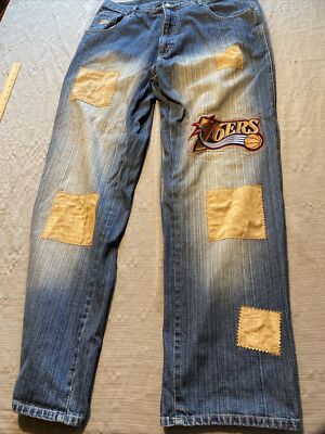 UNK NBA Jeans 76ers 38” Waist 34” Inseam | eBay
