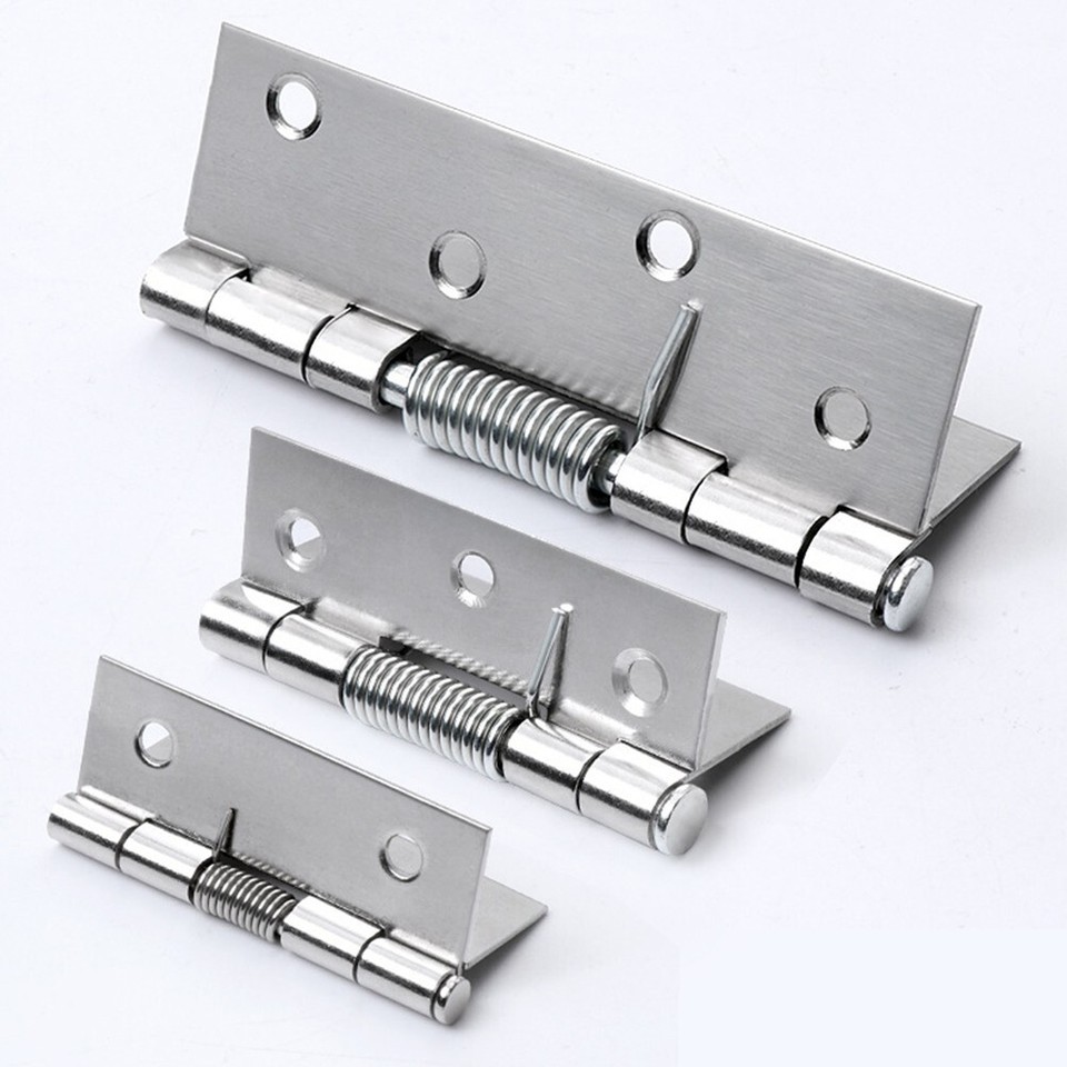 2x Stainless Steel Self Closing Spring Door Internal Hinge DIY-Hardware ...