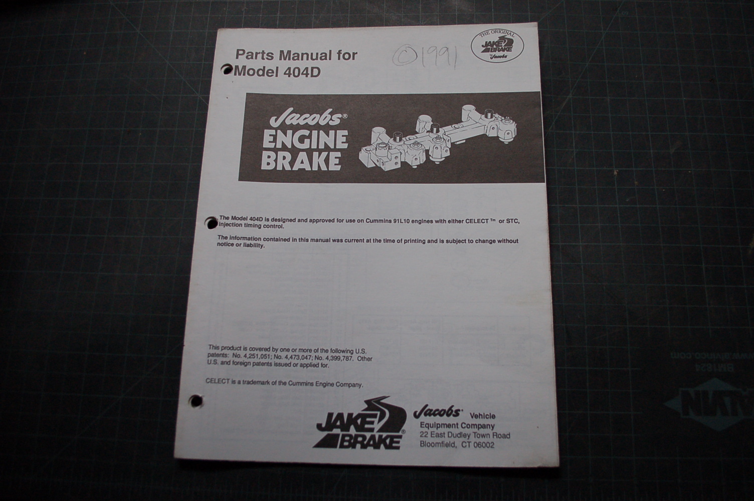 JAKE BRAKE 404d Parts Manual book catalog list jacobs truck spare ...
