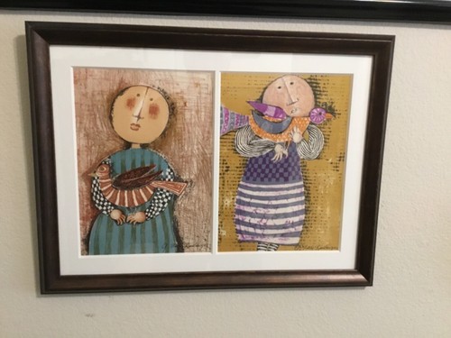 Framed Lithograph By Bovlian Artist Graciela Rodo Boulanger 23” x 17 ...