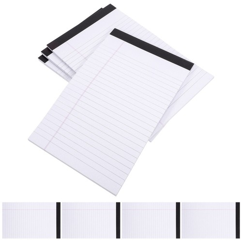 8 Pcs Take Paper Office White Wide Ruled Note Pads Tops Legal Notebook ...