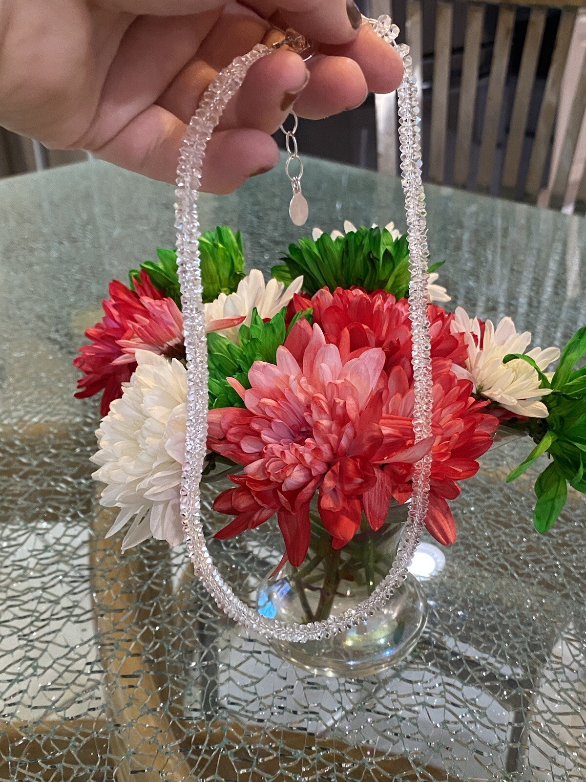 Deb Guyot Sterling Silver Herkimer Diamond Quartz Riviera Cut Necklace ...