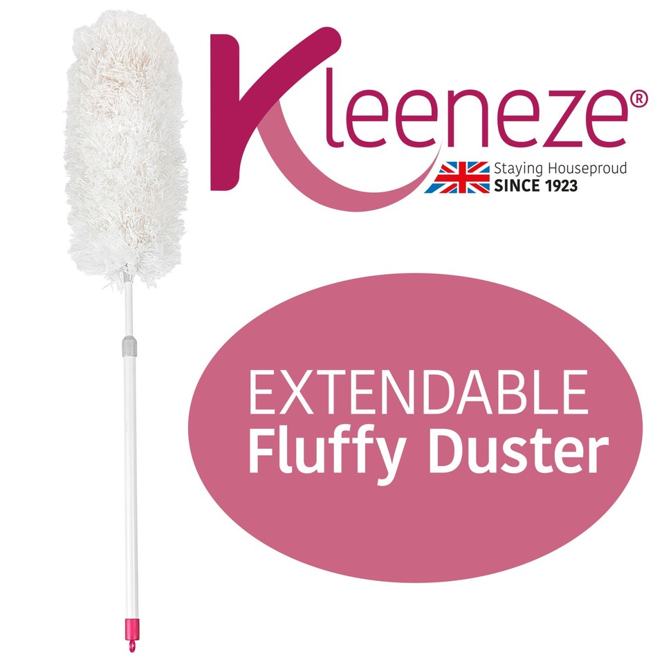 Kleeneze Fluffy Duster Cobweb Dust Cleaner Extendable Handle Microfibre ...