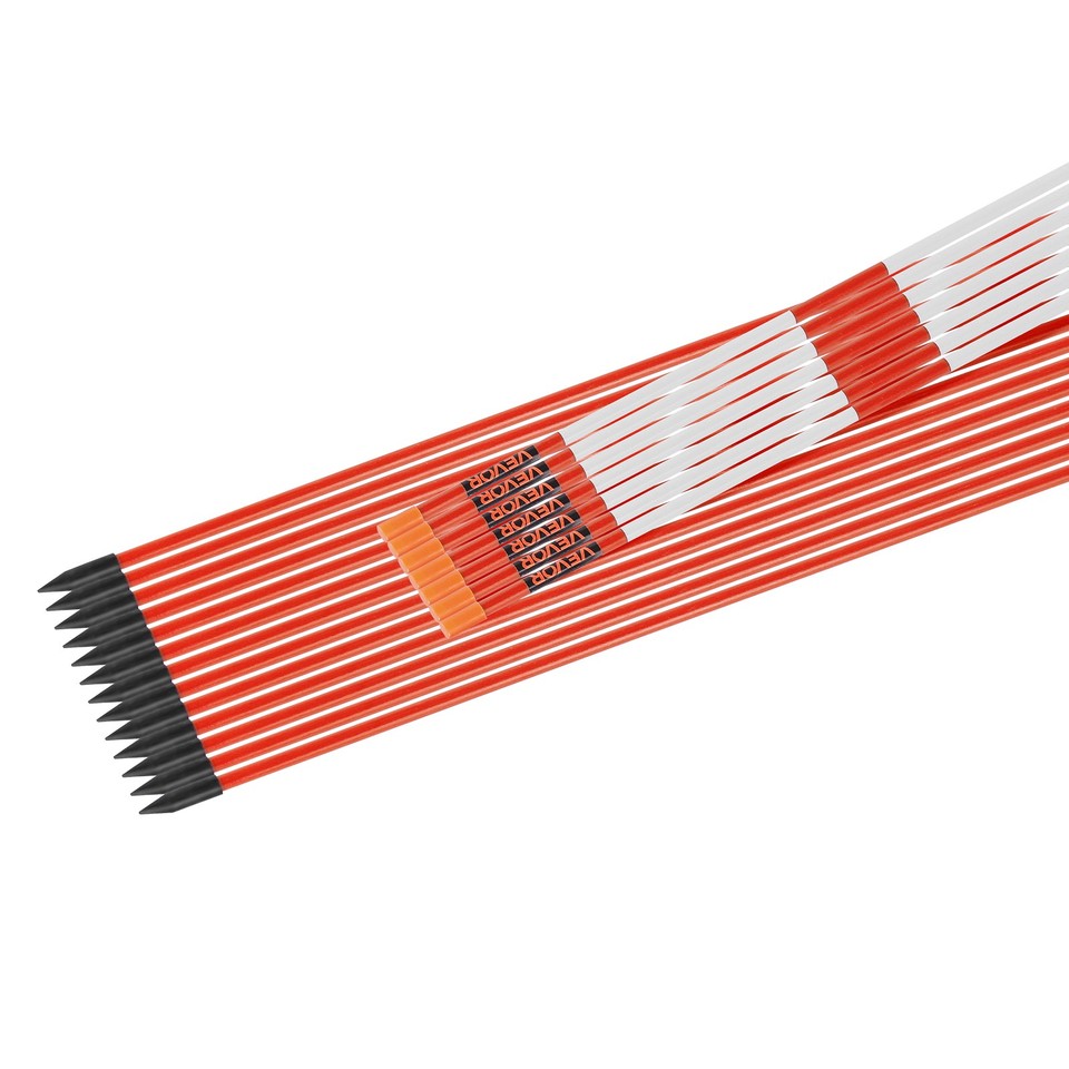 VEVOR Reflective Driveway Markers 5/16" Dia 58 in Snow Stakes ...