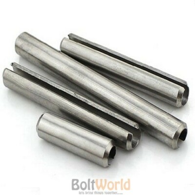 M6 / 6mm STAlNLESS STELL SLOTTED SPRING TENSION PINS SELLOCK ROLL PINS ...