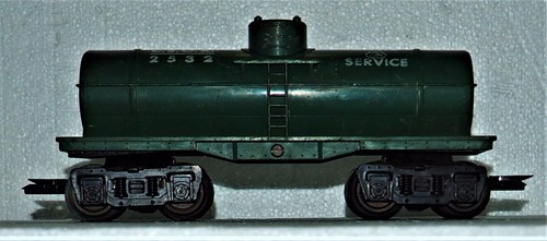 Marx 2532 Cities Service Single Dome Tank Car, Green, 4 Wheel Trucks | eBay