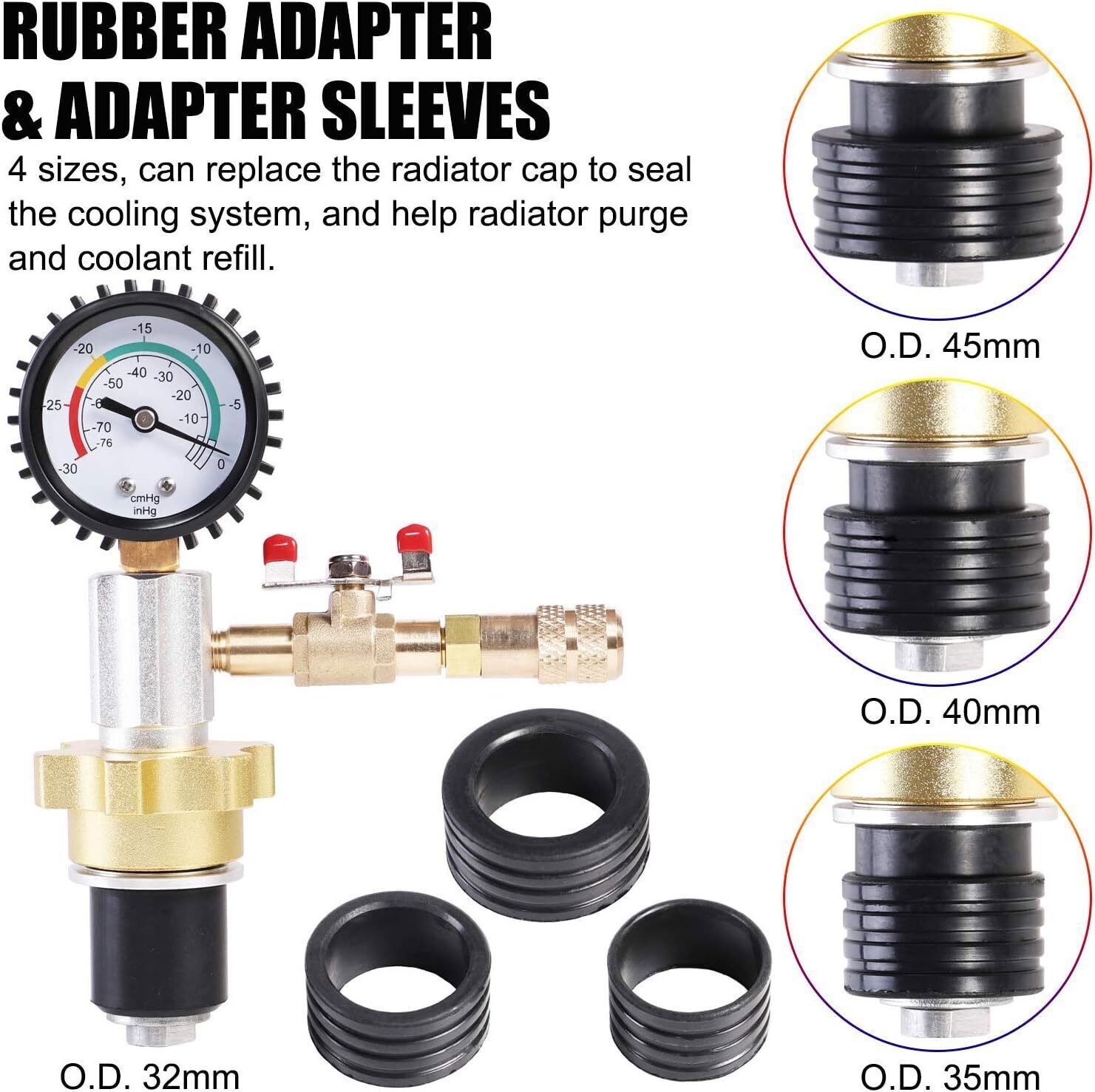 Auto Coolant Vacuum Kit Cooling System Vacuum Radiator Kit Refill ...