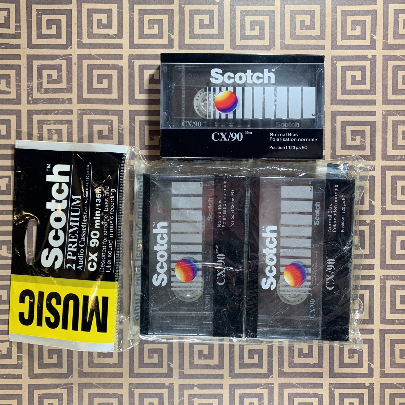New 3M Scotch 3 Pack Premium CX 90min Blank Cassette Tapes | eBay