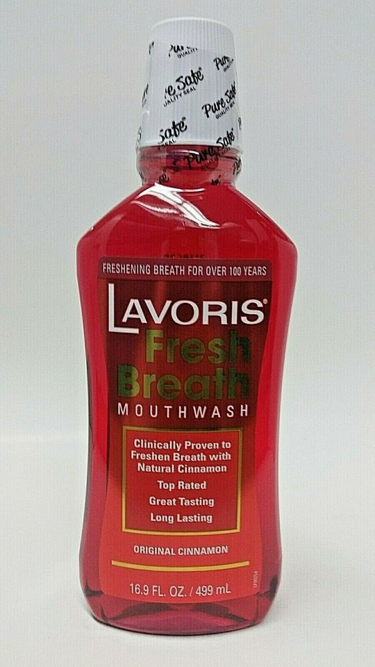 ( LOT 4 ) Lavoris Fresh Breath Mouth Wash Original Cinnamon 16.9 FL OZ ...