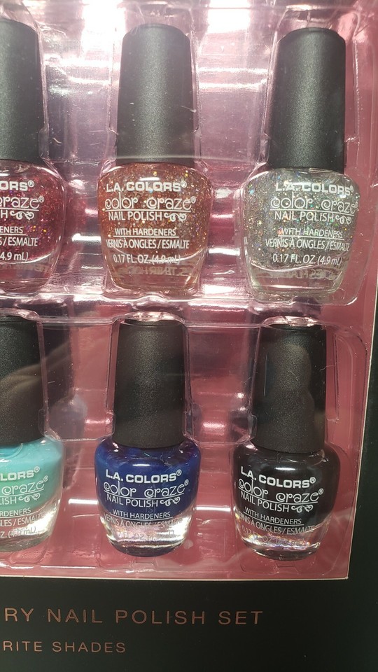 La Colors 15 Piece Nail Polish Assortment The Vault Best Colors Shine ...