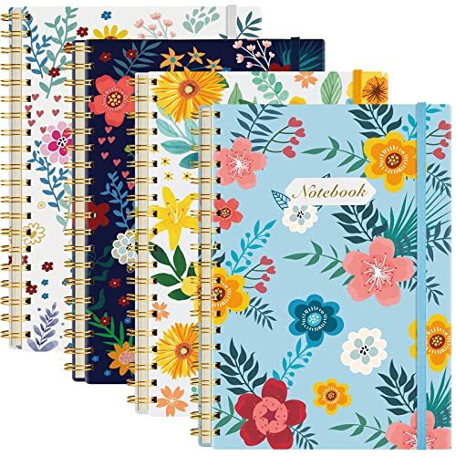4 Pack B5 Spiral Notebook College Ruled Composition Notebooks Hardcover ...