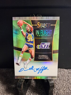 2018-19 Select In Flight Neon Green Prizm Autograph Darrell Griffith ...