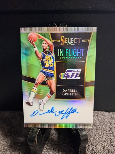 2018-19 Select In Flight Neon Green Prizm Autograph Darrell Griffith ...