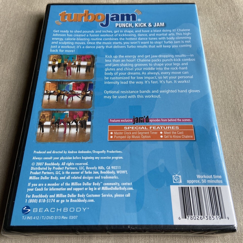 Turbo Jam: Punch, Kick & Jam (DVD 2007) Beachbody Workout Dance Chalene ...