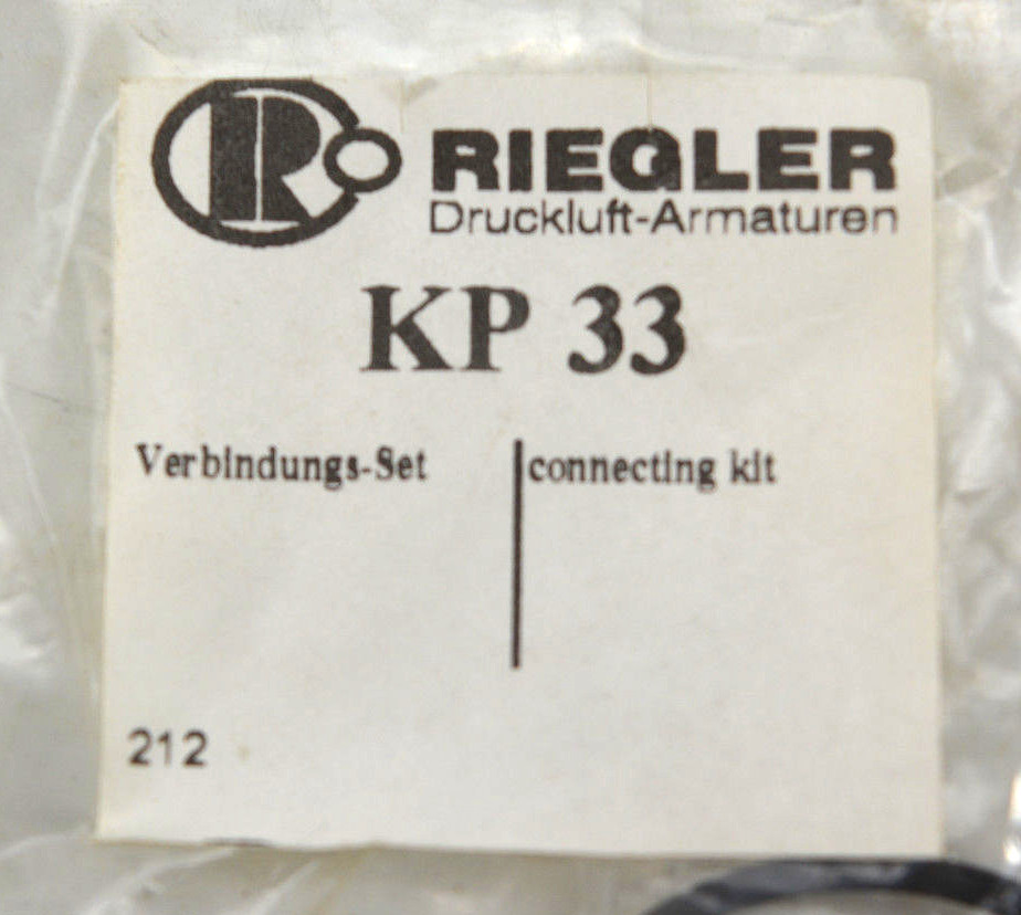 4x Riegler KP 33 KP33 Koppelpaket Druckluftaufbereitung Pneumatik NEU ...