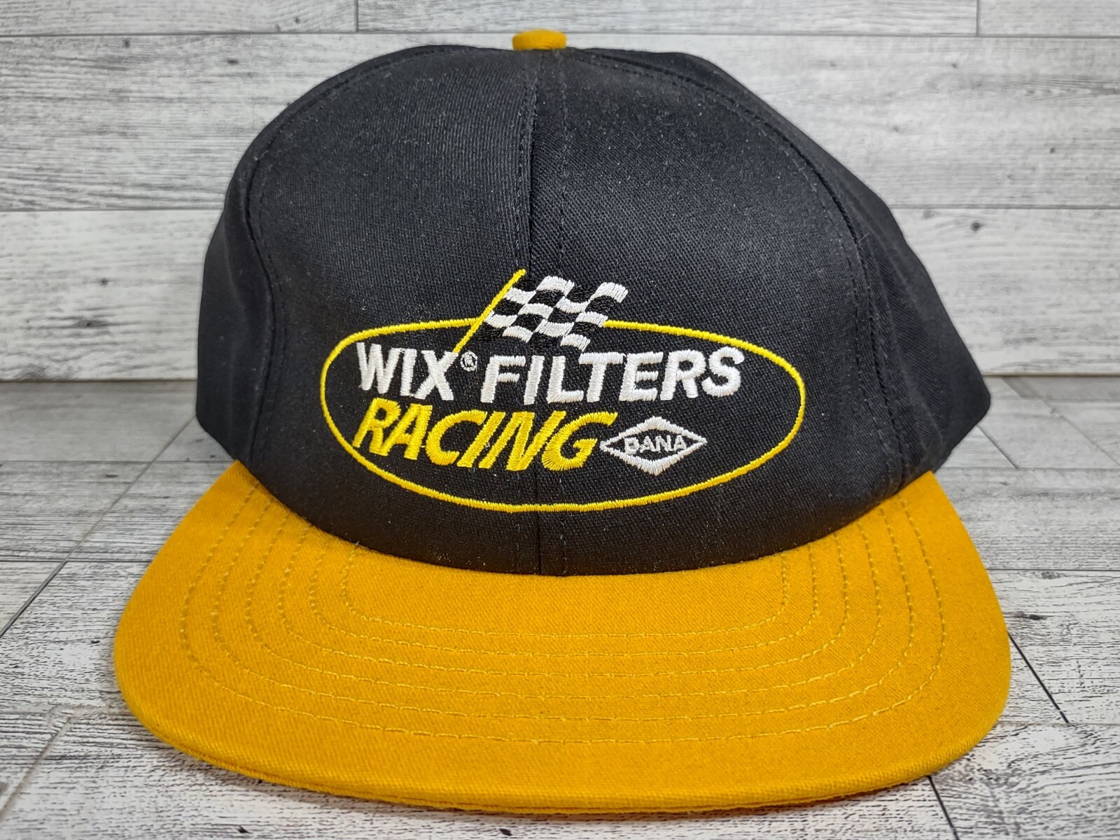 Vtg Snapback Trucker Hat Wix Filters Racing Made In USA Black and ...