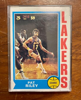 Pat Riley Topps 1974 Los Angeles Lakers Basketball Card w Plastic Case | eBay