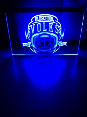 VOLKSWAGEN VW LED NEON BLUE LIGHT SIGN 8x12 | eBay