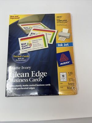 NEW FACTORY SEALED Avery Matte Ivory Printable Business Cards | eBay