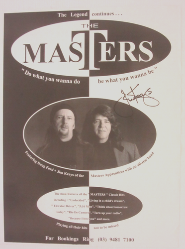 THE MASTERS (MASTERS APPRENTICES) SIGNED JIM KEAYS ORIGINAL TOUR POSTER | eBay