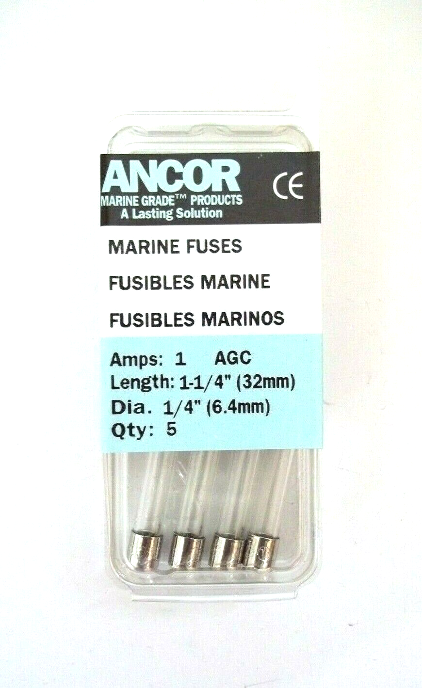 5 Pack of Ancor 1 Amp AGC Heavy Duty Marine Grade Fuses # 601010 | eBay