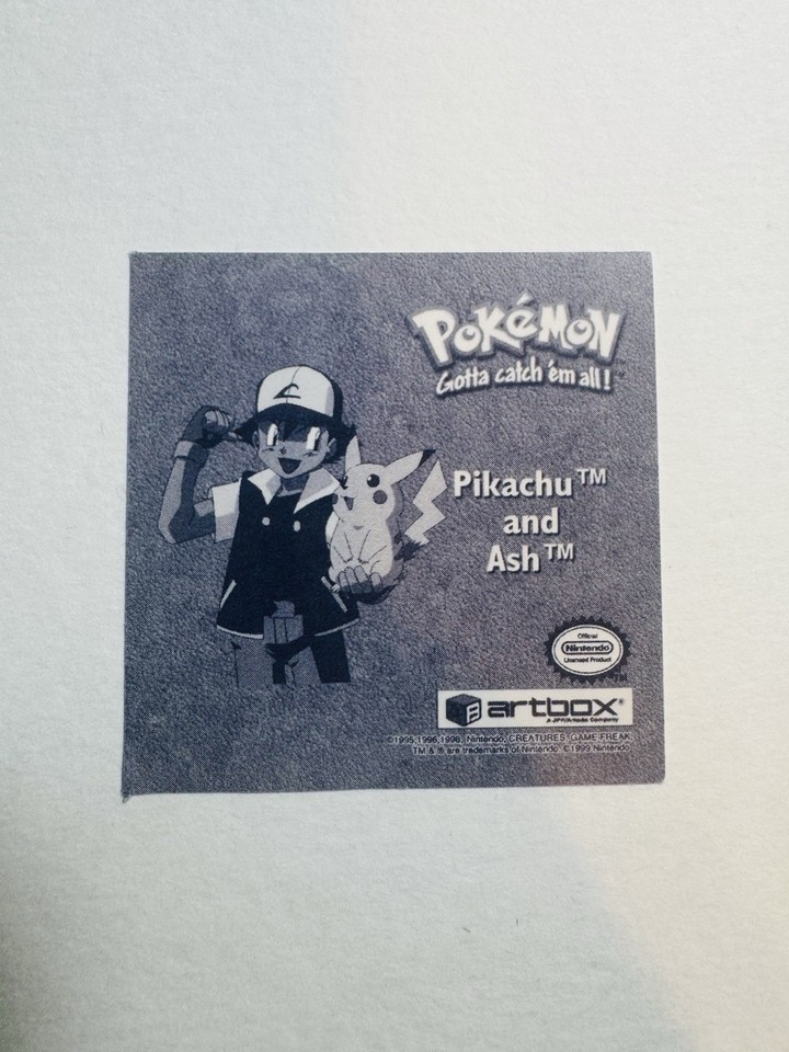 1999 Artbox Pokemon Stickers Series 1 Prizm Pikachu and Ash #Pr11 ex1 ...