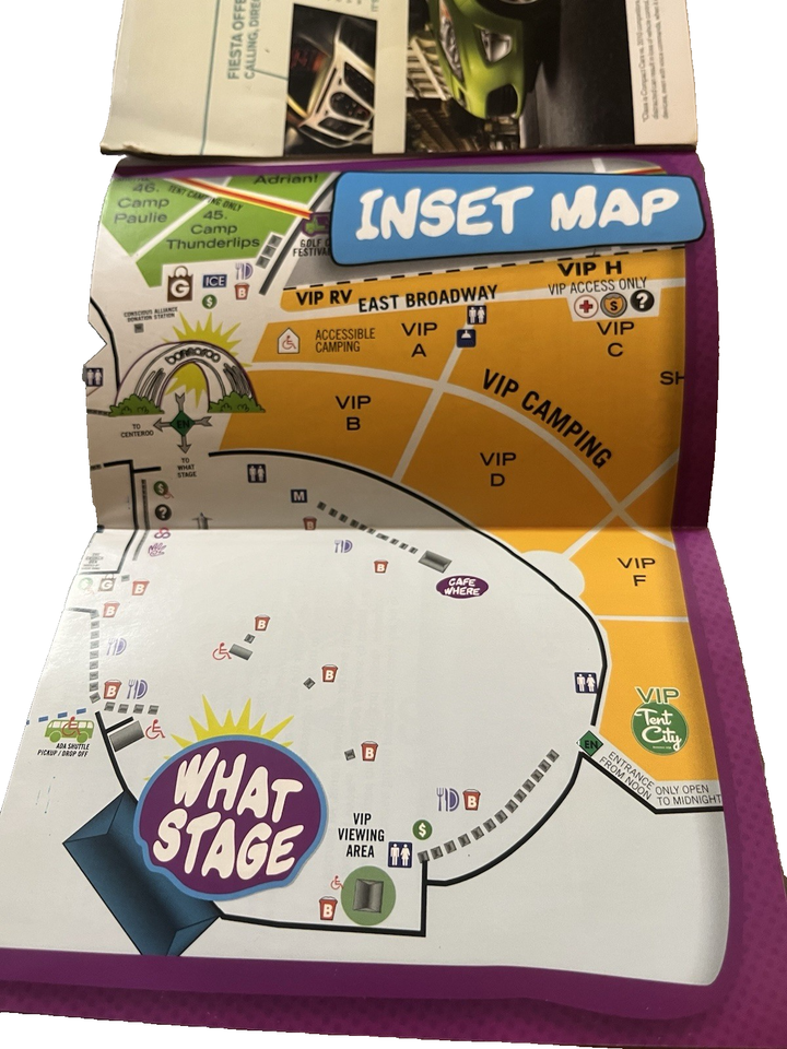 Bonnaroo 2010 Music & Arts Festival Pocket Program Guide with Foldout ...