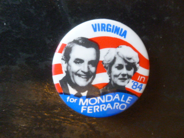 Presidential Virginia Pin Back Mondale Ferraro Political 1984 Campaign ...