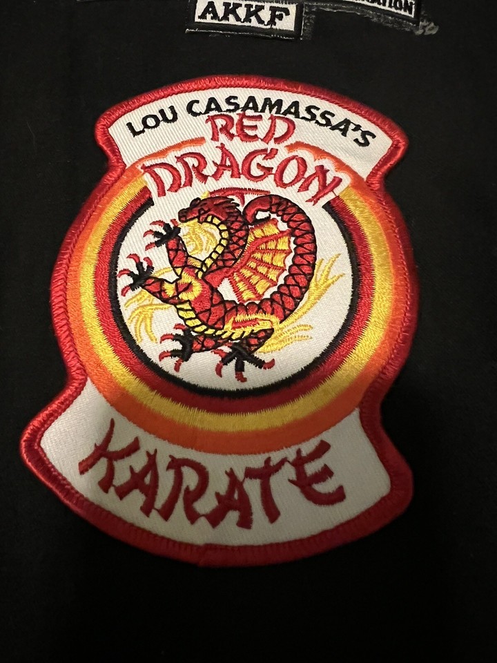 Youth KARATE Gi Size 2 Uniform Top RED DRAGON KIMONO PATCHES Lou ...