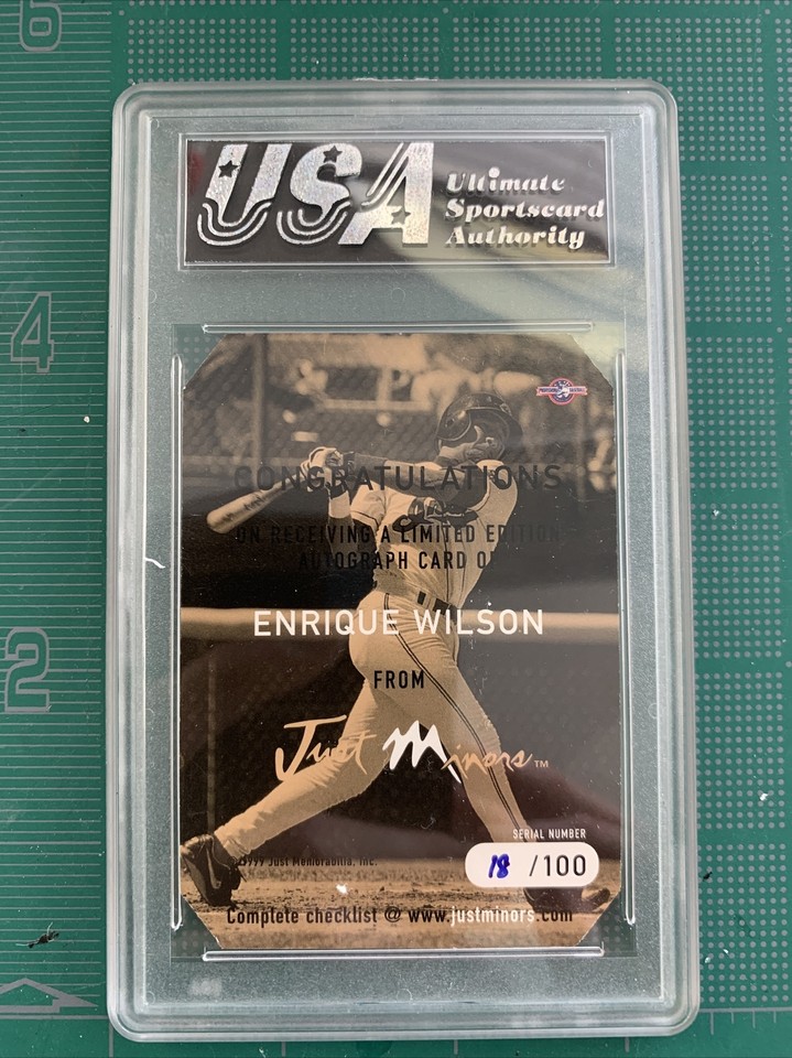 1999 Enrique Wilson Just Minors Diamonds Limited Edition Auto 18 /100 9 ...