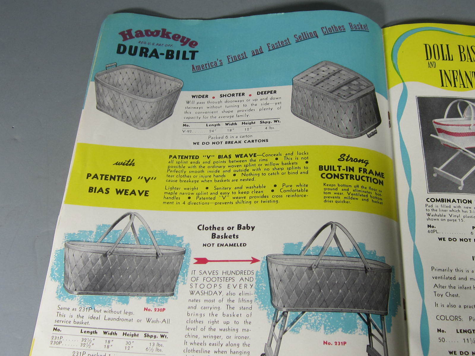 1950s Hawkeye Basket Catalog Burlington Iowa Basket Company / Hampers ...