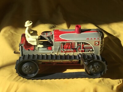 Vintage Marx Climbing Tractor Wind Up Tin Litho Toy No 5 | eBay