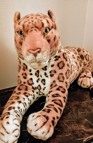 Super Realistic Leopard Large 12x22" Plush Stuffed Animal Kelly Toy | eBay