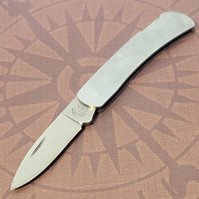 Hard Hat Knife Made In USA 3.13" Closed Lockback Stainless Steel Handle ...