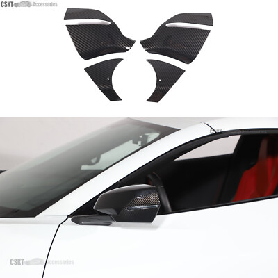 ABS Carbon Fiber Side View Mirror Bottom Trim Cover Fits Corvette C8 ...
